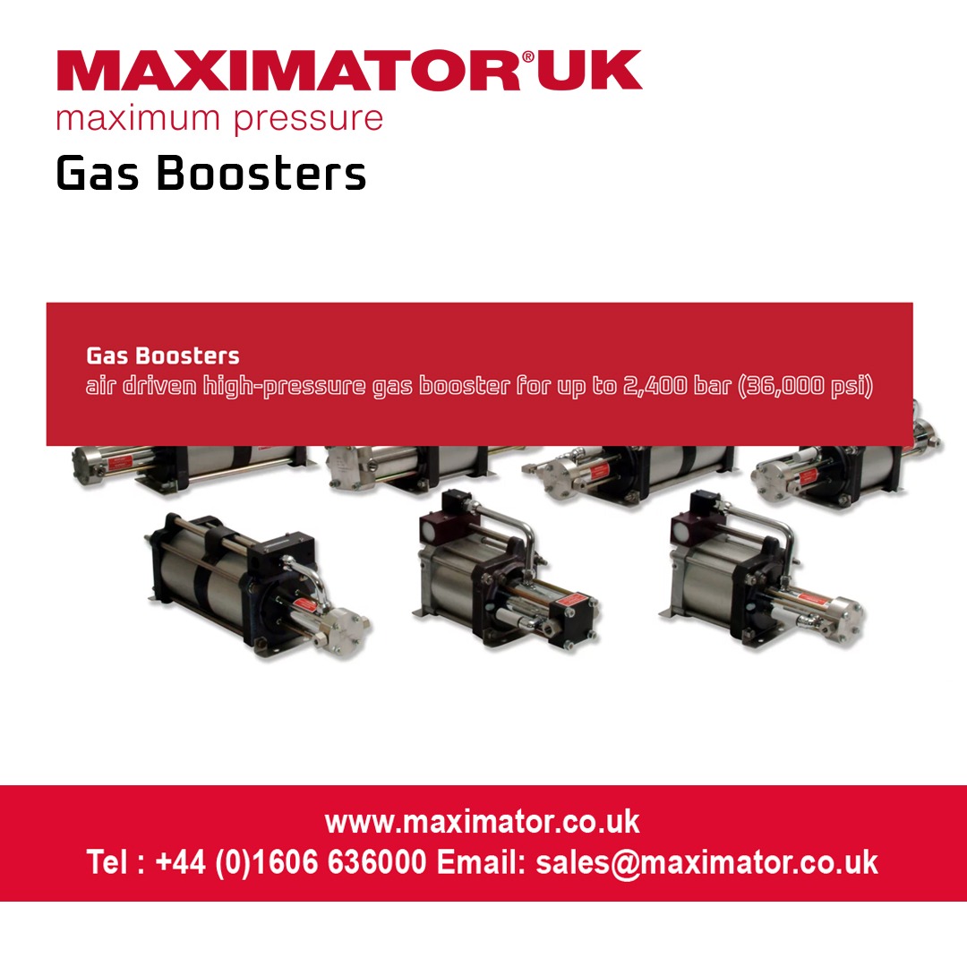 Air driven High Pressure Gas boosters – Maximator UK